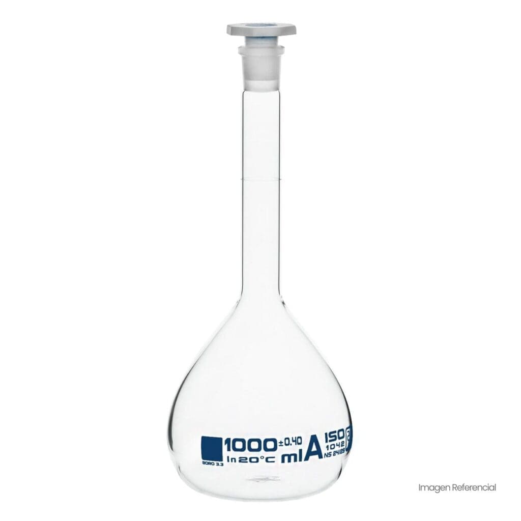 Matraz Aforado 2000 ml Tapa Plástica | Prodelab